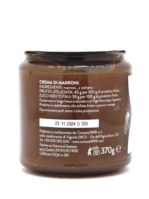 Crema di Marroni Cavazza 370 g - Cioccolato e creme Emilia-Romagna ...