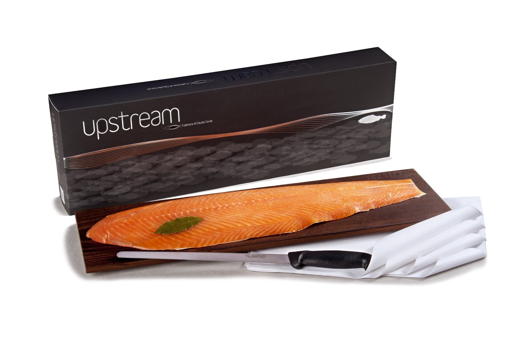 Baffa di Salmone intero da 1 kg confezione regalo con accessori ...